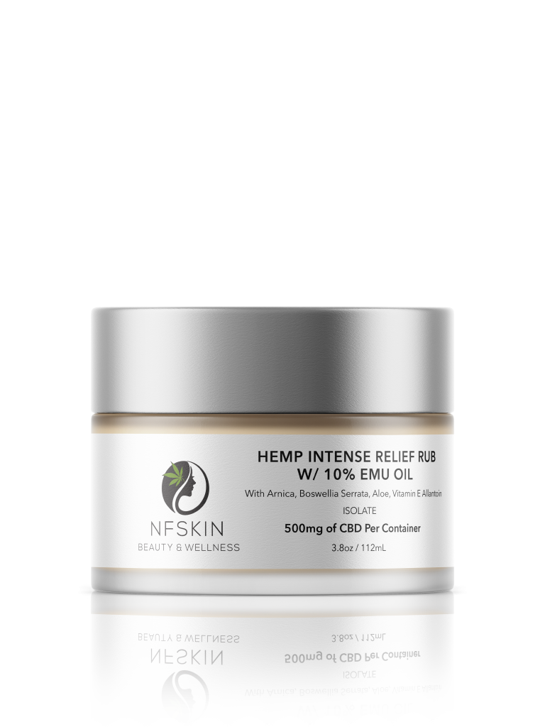 Hemp Intense Relief Rub w/ 10% Emu Oil - 500mg - NF Skin