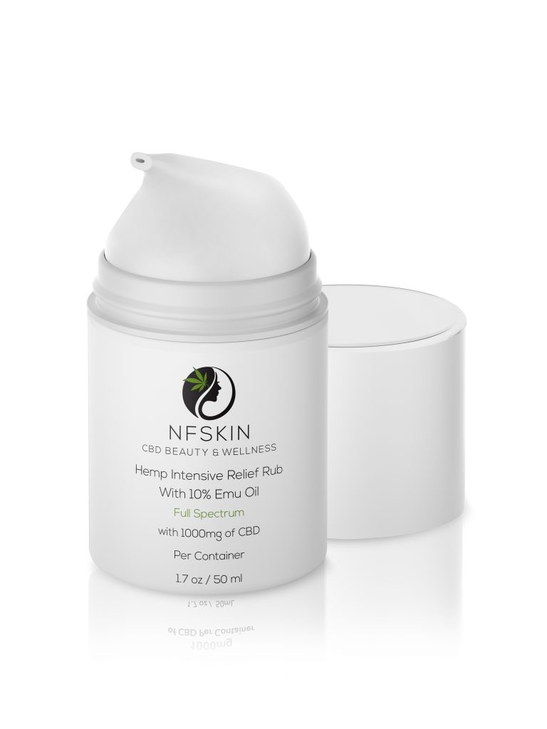 Hemp Intense Relief Rub w/ 10% Emu Oil - 1000mg - NF Skin